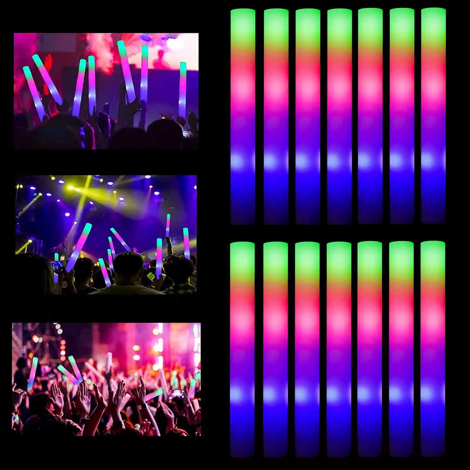 15pcs-LED-Foam-Glow-Stick-Fluorescent-Light-Sticks-Flashing-LED-Light ...
