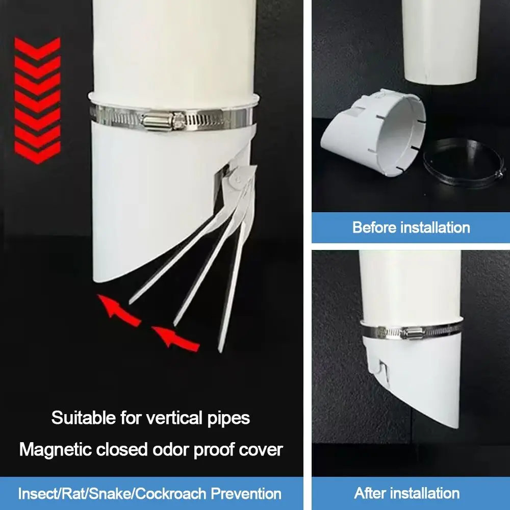 50-110mm Drainage Pipe Floor Drains Anti Odor Multifunctional Strainer ...
