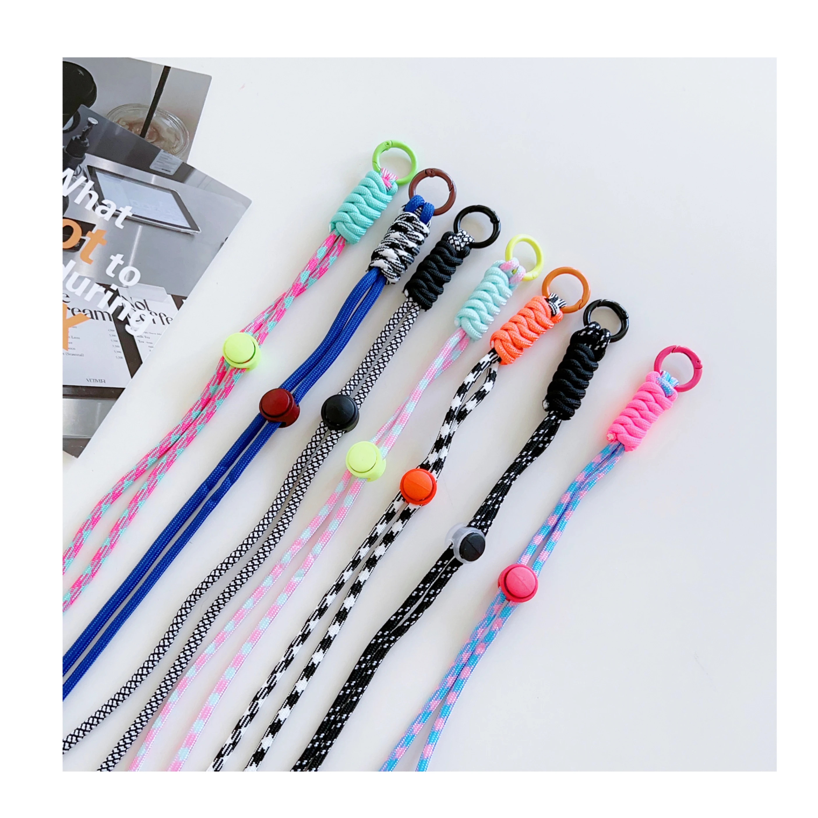 Lanyard-Cross-body-Shoulder-Straps-Keychain-Key-Ring-Adjustable-Braided ...