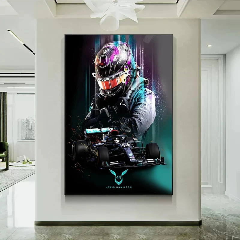 Racing-Champion-Legend-Poster-Racing-Car-Driver-Figure-Print-Canvas ...