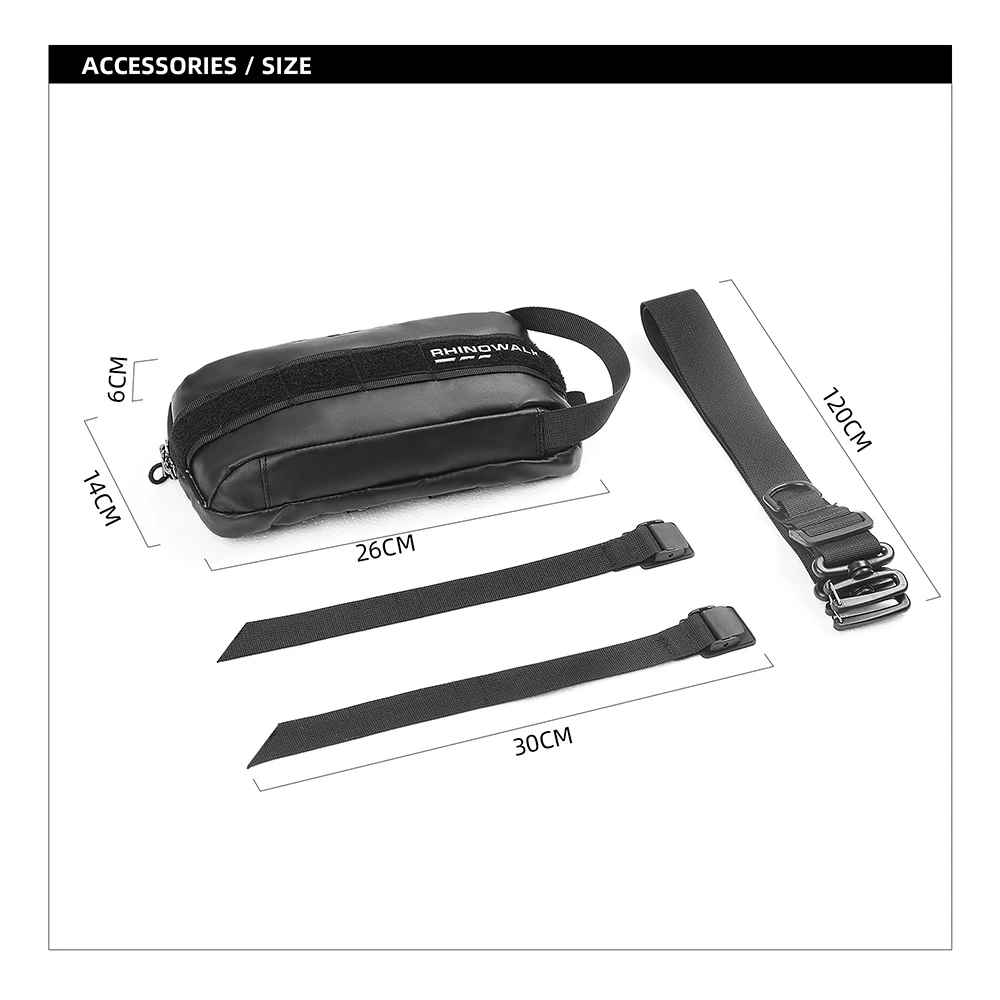 Rhinowalk Motor Tank Bag 2.4L Motorcycle Front Tube Bag Motocross Tail ...