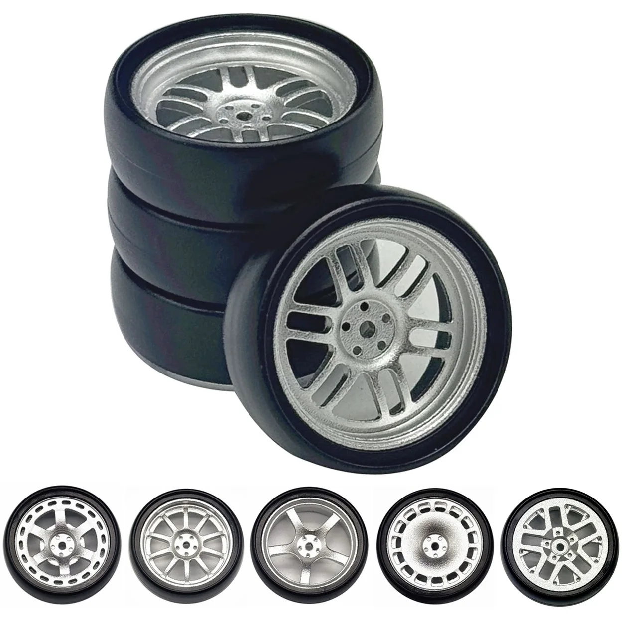 1:18 LDRC LD1801 LD1802 LD1803 LD1804 A01 A02 A86 4pcs Metal 32mm RC ...