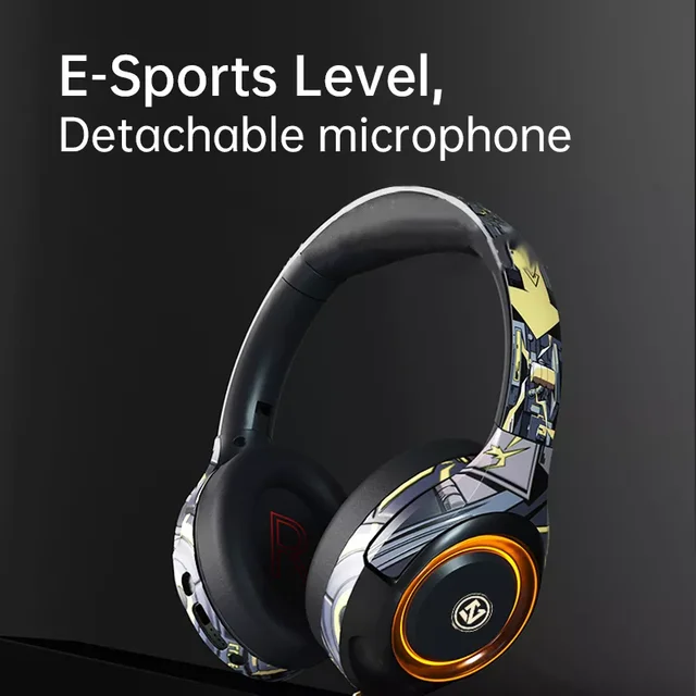 Gaming HIFIHeadset Studio Wireless Earphone Stereo Over Ear Wired ...