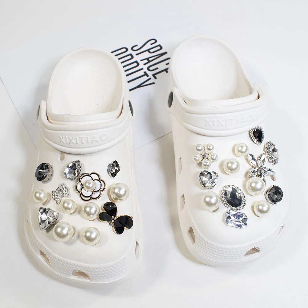 Artificial Pearl Shoe Charms For Girl Women Bling Croc, 43% OFF