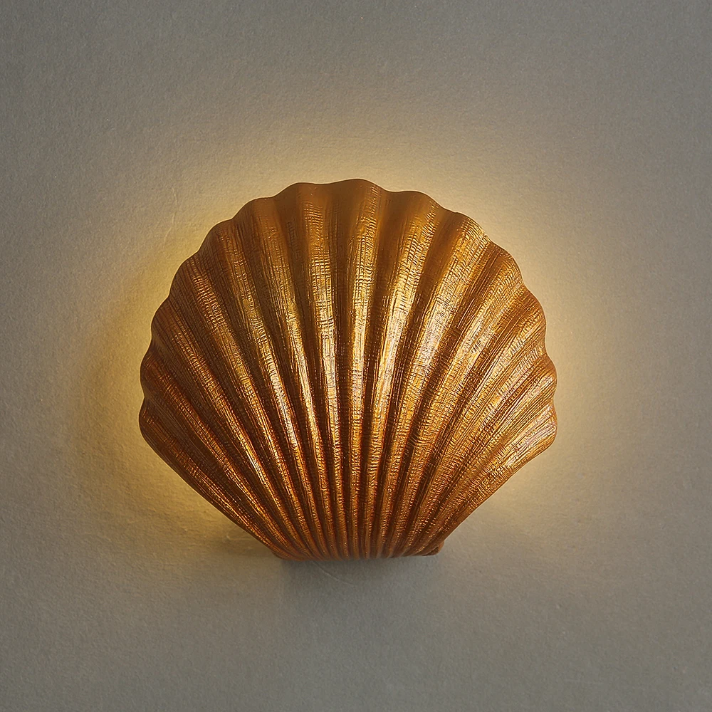 Modern-Sea-Shell-LED-Wall-Lamps-wall-Lights-Resin-Lampshade-Indoor ...