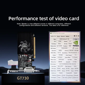 JINGSHA-GT730 Placa gráfica, 4GB, GDDR3, Memória 128 bits, 700MHz, Core Frequency, Compatível ...