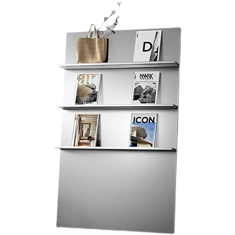 YY-Stainless-Steel-Shelf-Floor-Magazine-Bookshelf-Creative-Ins-Display ...