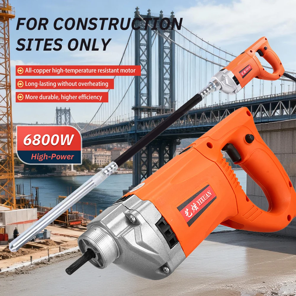 220V Electric Construction Concrete Vibrator Concrete Vibrating Tool ...