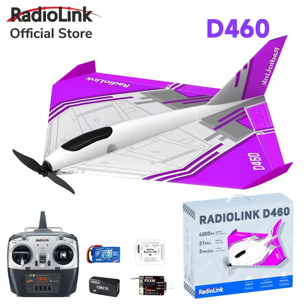 Radiolink Turbot D460 Scale Model RTF RC Airplane Delta wing with 3 ...