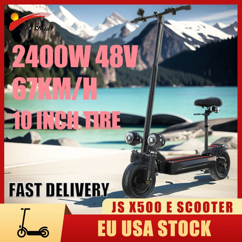 67KM-H-Speed-Scooter-Electric-2400W-Dual-Motor-48V-18AH-10-Inch-Tire-E ...