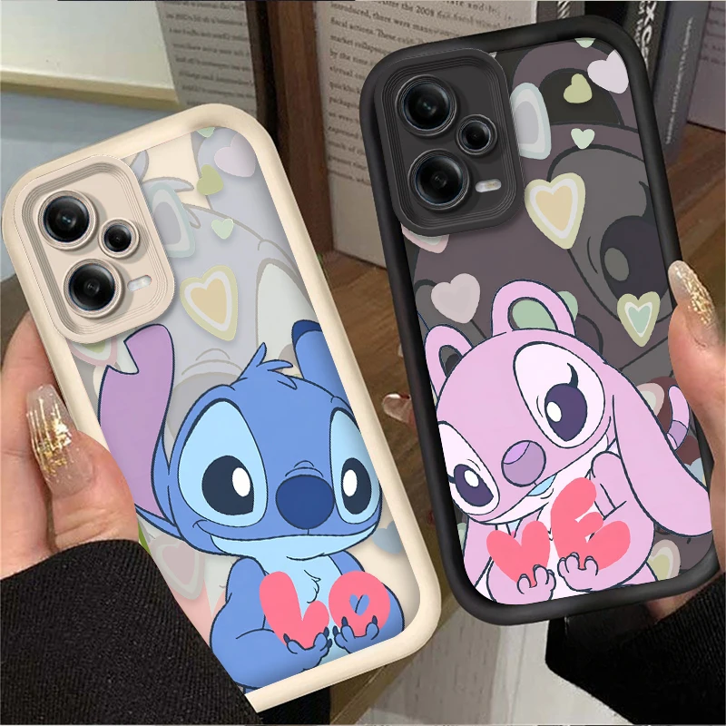 Disney-Stitch-Angel-Love-Phone-Case-For-Xiaomi-Redmi-Note-13-12-11-Pro ...