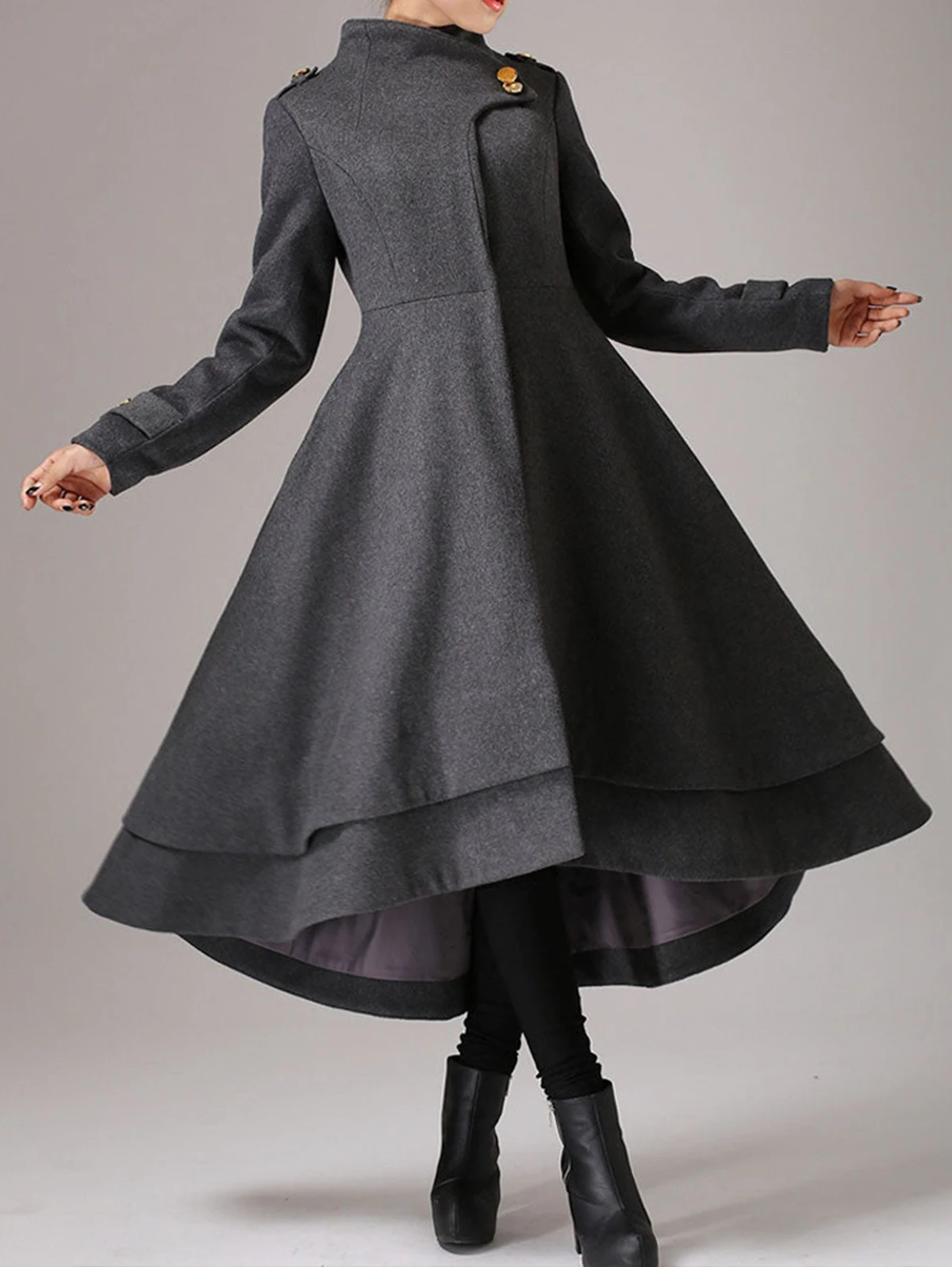 Vintage-Women-Medieval-Long-Coat-Autumn-Slim-Waist-Winter-Maxi-Dress ...