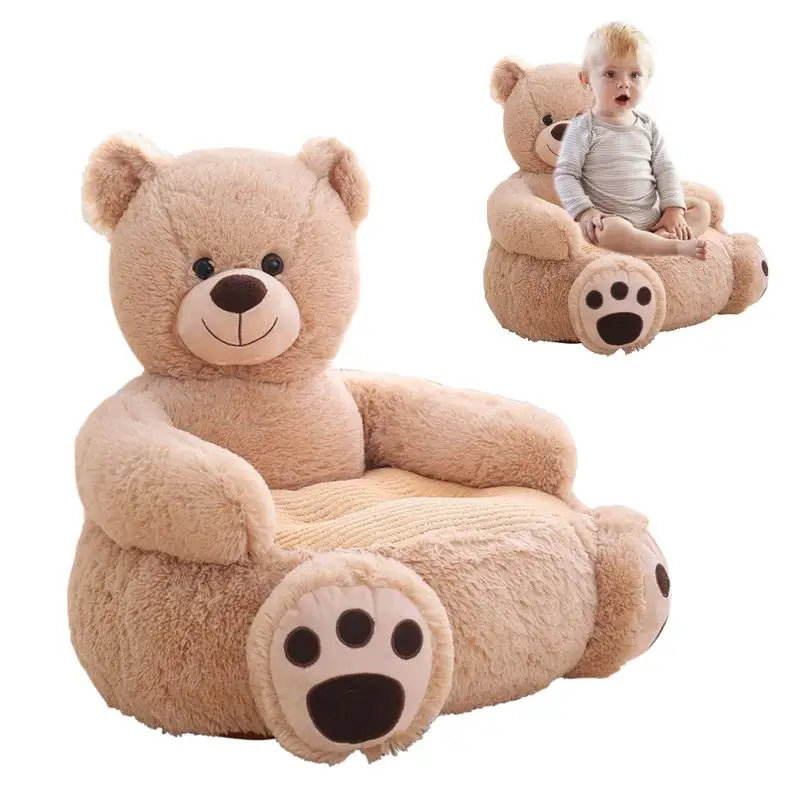 Kids-Bear-Plush-Character-Chair-Comfy-Armrest-Chair-For-Home-Children ...
