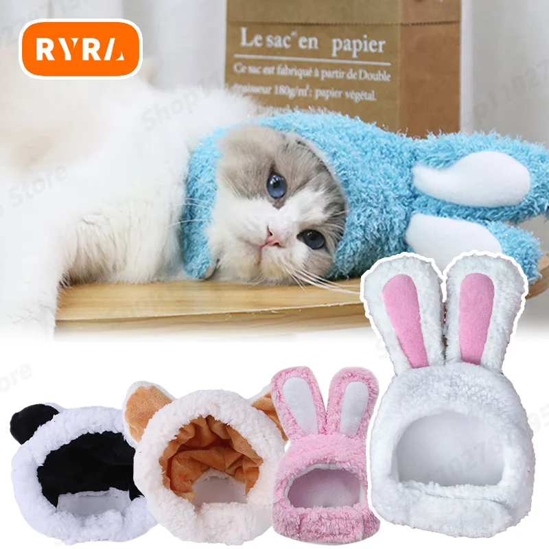 Cute-Cat-Cap-Bunny-Costume-Warm-Hat-New-Year-Holiday-Party-Headgear ...