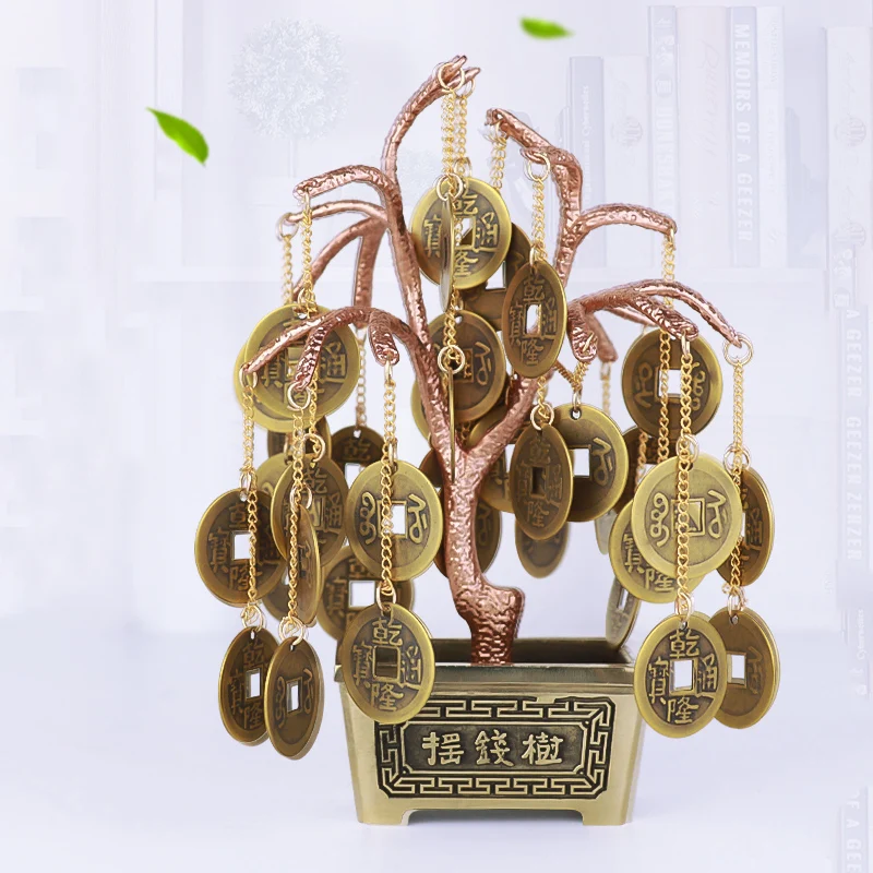 Feng-Shui-Good-Fortune-Lucky-Charm-Attract-Money-Tree-With-Coins-Mascot ...