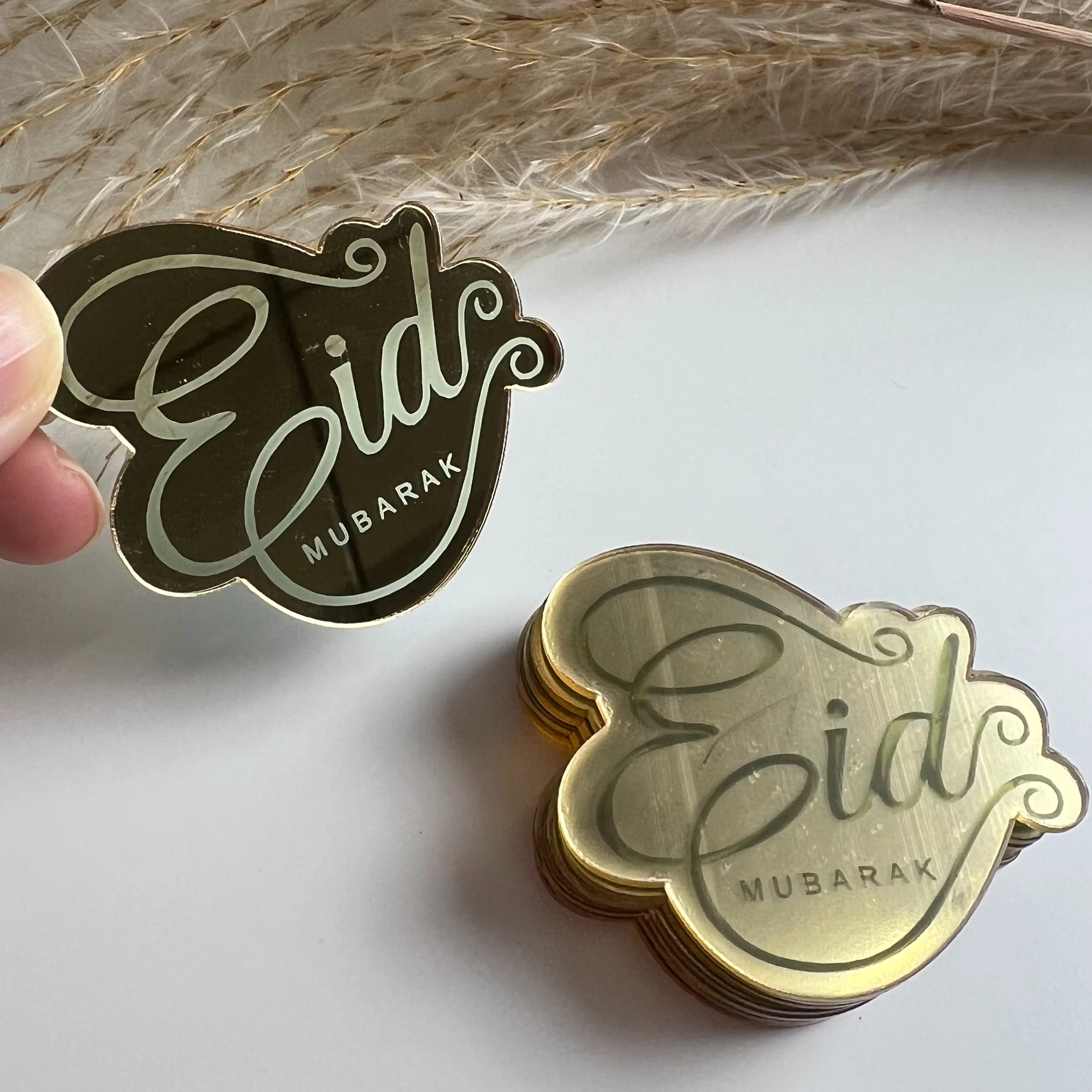 10Pcs-lot-Eid-Mubarak-Acrylic-Cupcake-Toppers-Mirror-Gold-Cake-Topper ...