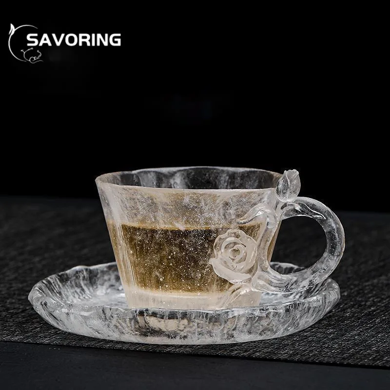 Handmade-Frozen-Glass-Teacup-Handle-Cup-Tea-Cup-Japanese-Style ...