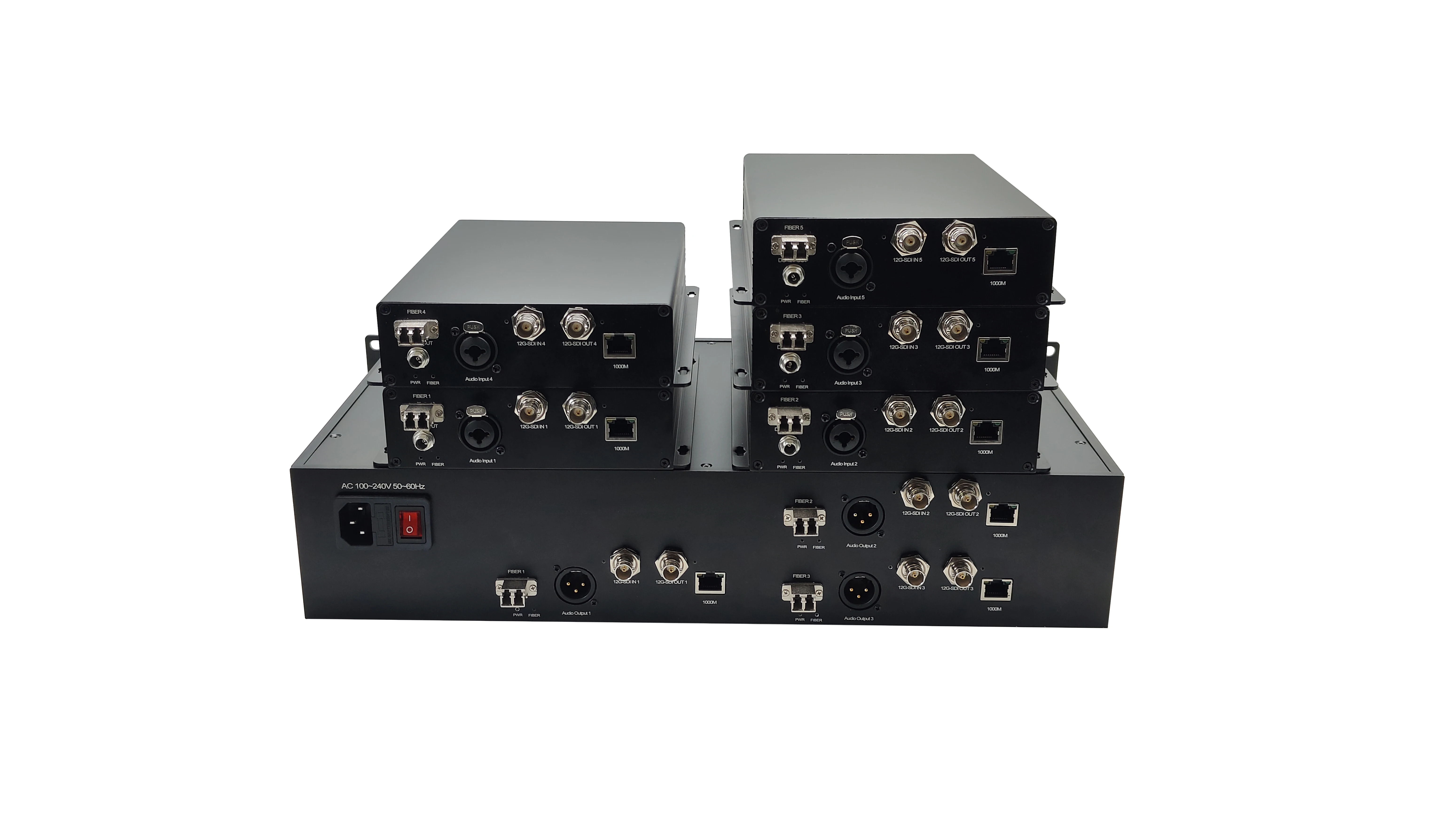 Customized-12G-SDI-Fiber-Converter-with-Phantom-XLR-audio-Gigabit ...