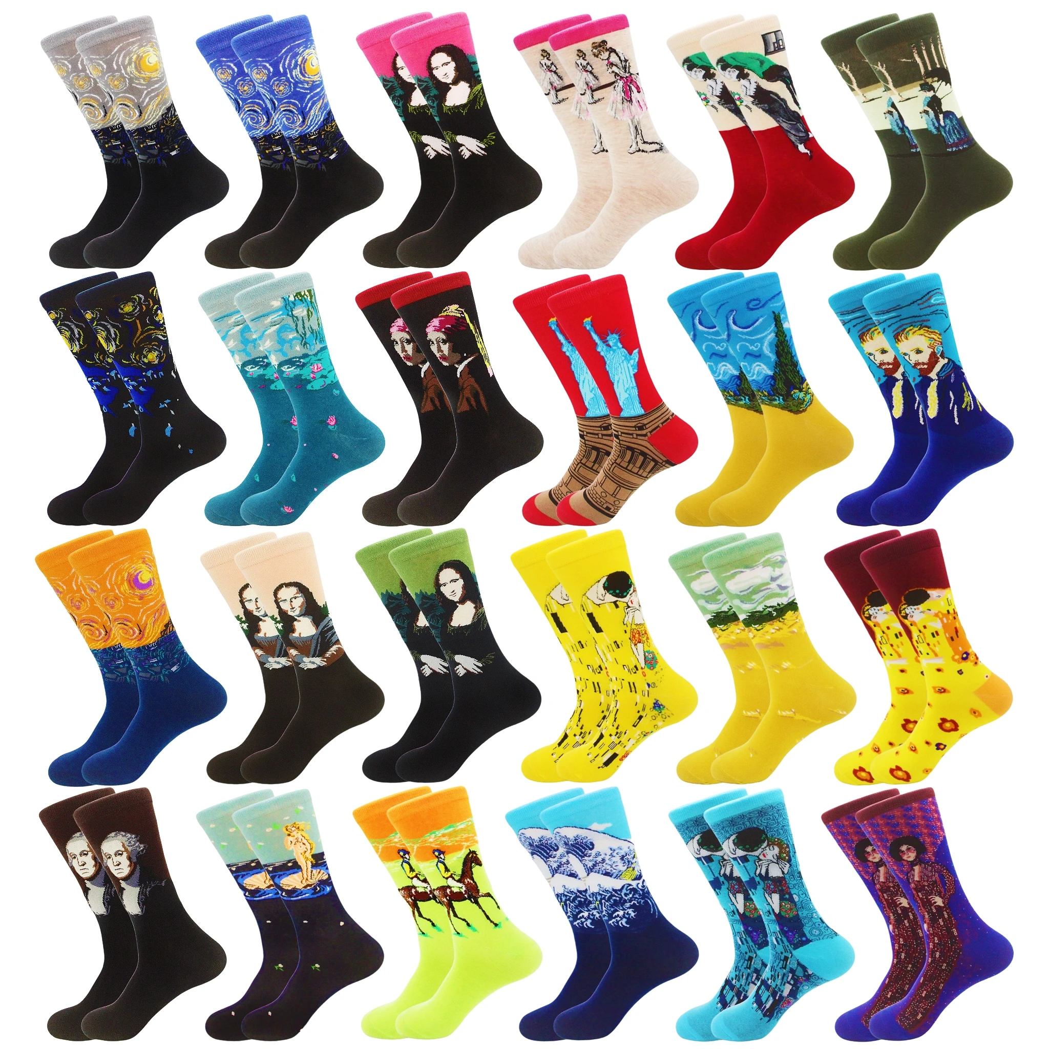 1 pair of European and American trendy socks with personalized street ...