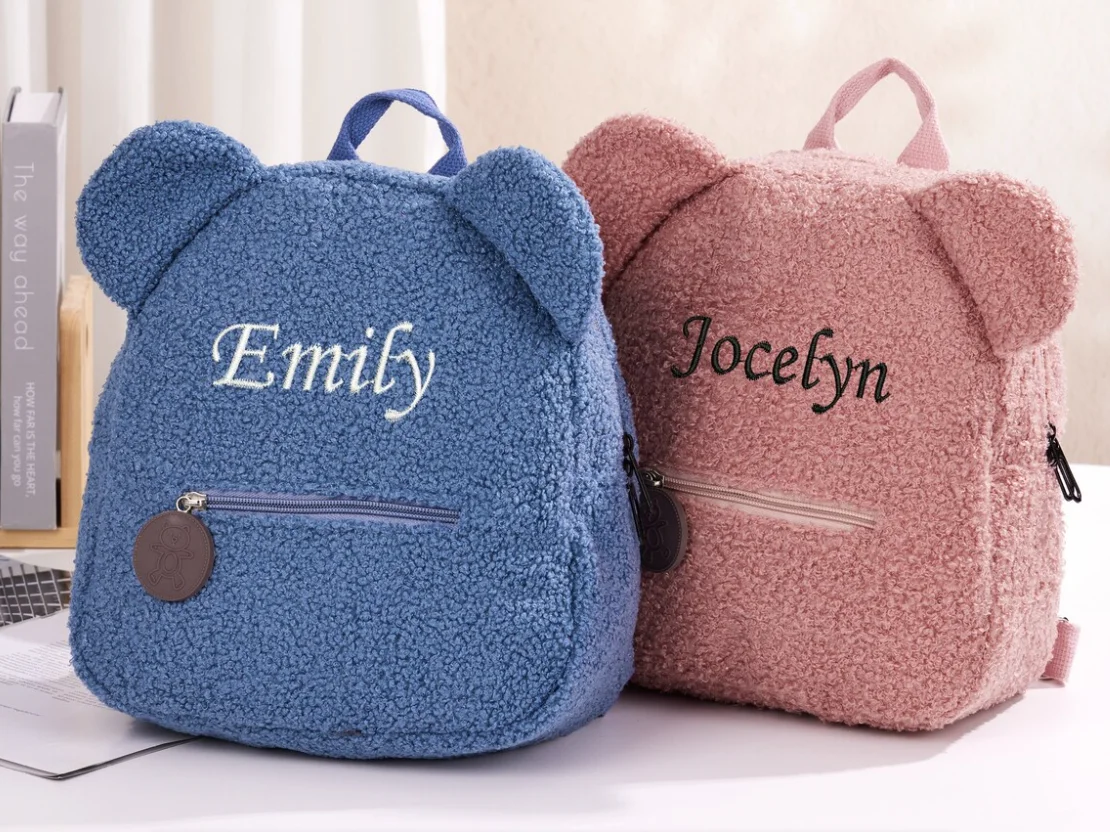 Embroidery Teddy Bear Backpack,Personalised Name Initial Backpack ...