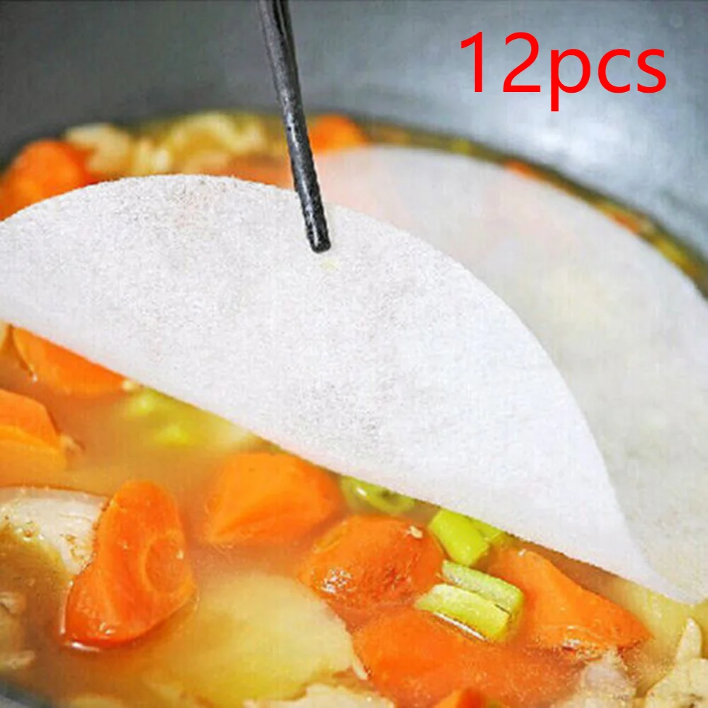 12pcs/bag Kitchen Food Oil Absorption Paper Food Grade Health Oil ...