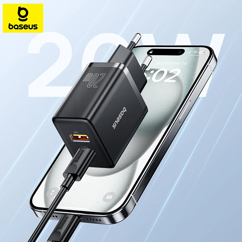 Baseus-20W-USB-Charger-Support-Type-C-PD-Fast-Charging-Dual-USB-Port ...
