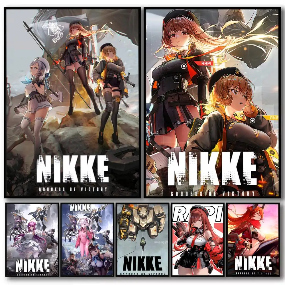 Game G-Goddess of Victory N-Nikke Poster Decorative Wall Art Stickers ...