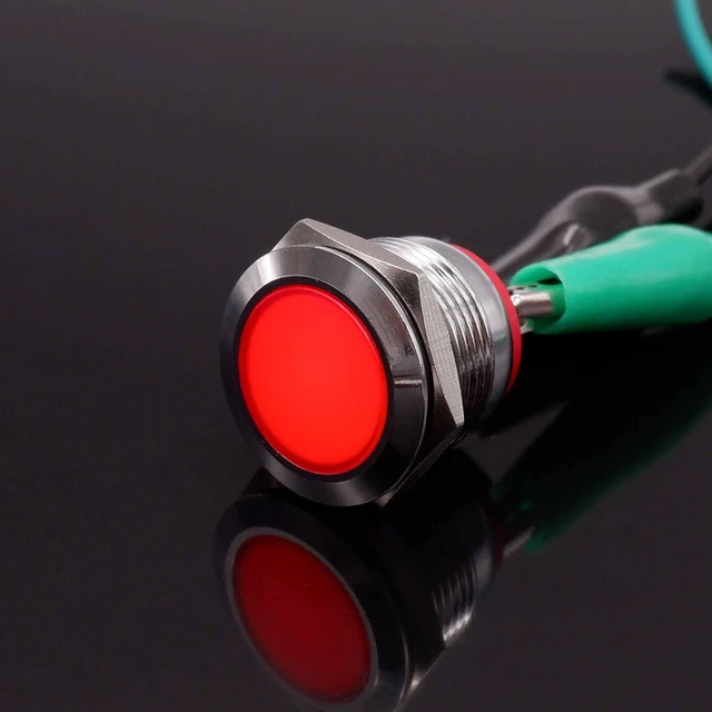 16mm 19mm 22mm Metal Indicator Light LED Signal Light Pin Terminal ...