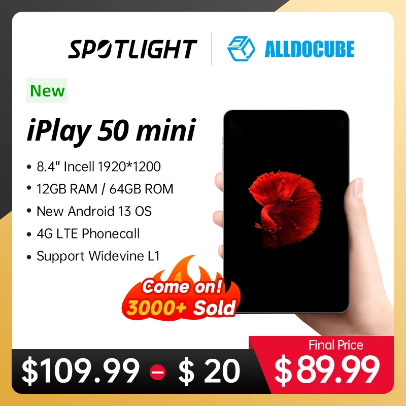 Alldocube-Mini Tablet iPlay 50, Android 13, Widevine L1, 8GB + 4 GB RAM ...