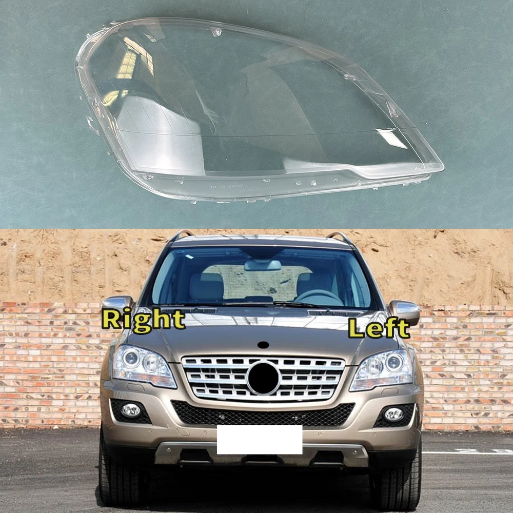 For-Mercedes-Benz-W164-ML300-ML350-ML500-2007-2011-Car-Headlight-Cover-Lampcover-Lampshade-Lamp ...