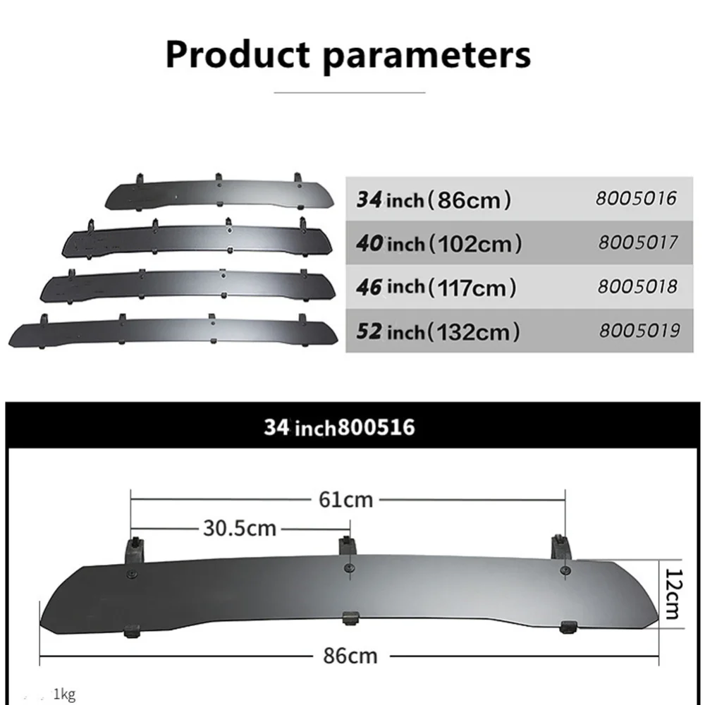 Car-Top-Roof-Racks-Windshield-34inch-Long-Air-Deflector-Universal-Roof ...