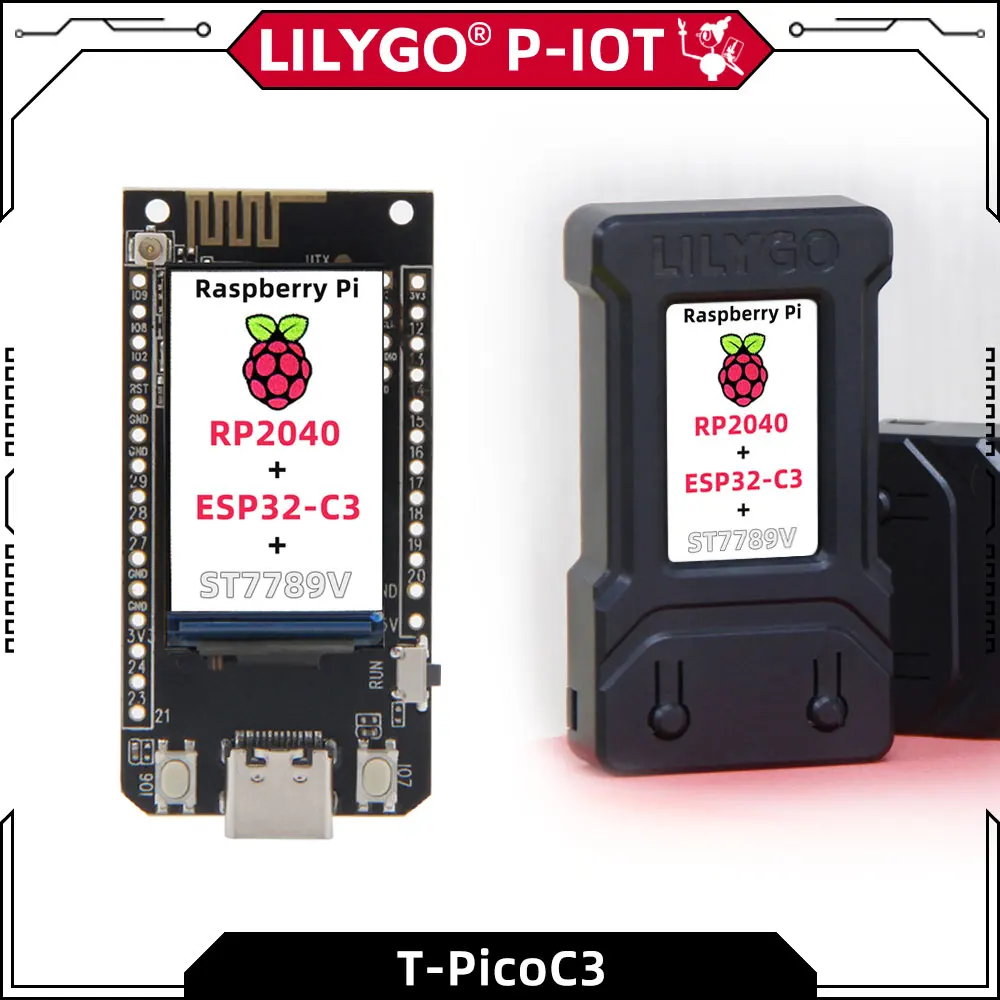 릴리고®T PicoC3 ESP32 C3 RP2040 무선 WIFI 블루투스 모듈 개발 보드 Arduino 용 듀얼 MCU 1. ...