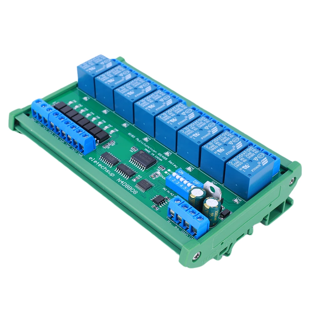 DC-12V-24V-8CH-Isolated-Input-8CH-Output-Relay-Board-Module-DIN35-C45 ...