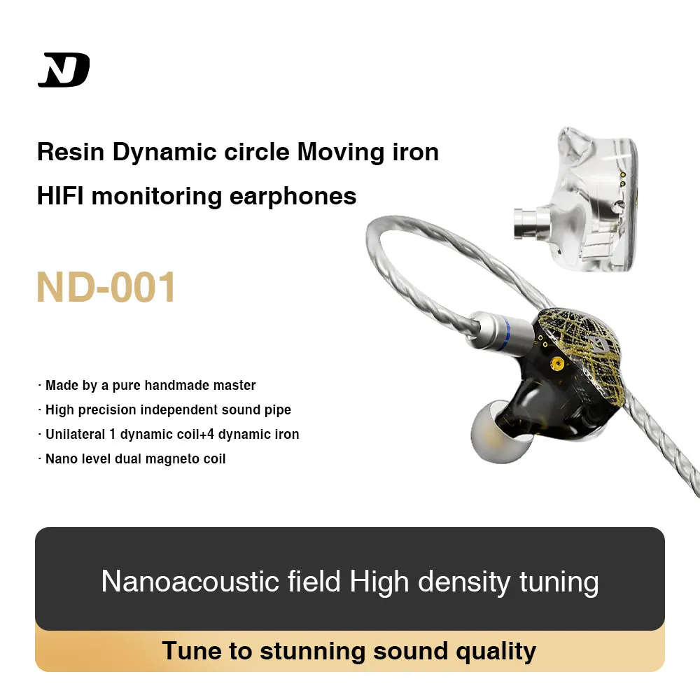 ND-001-Unit-10-Stage-Monitor-HIFI-Resin-Headphones-Sports-earphone-Wire ...