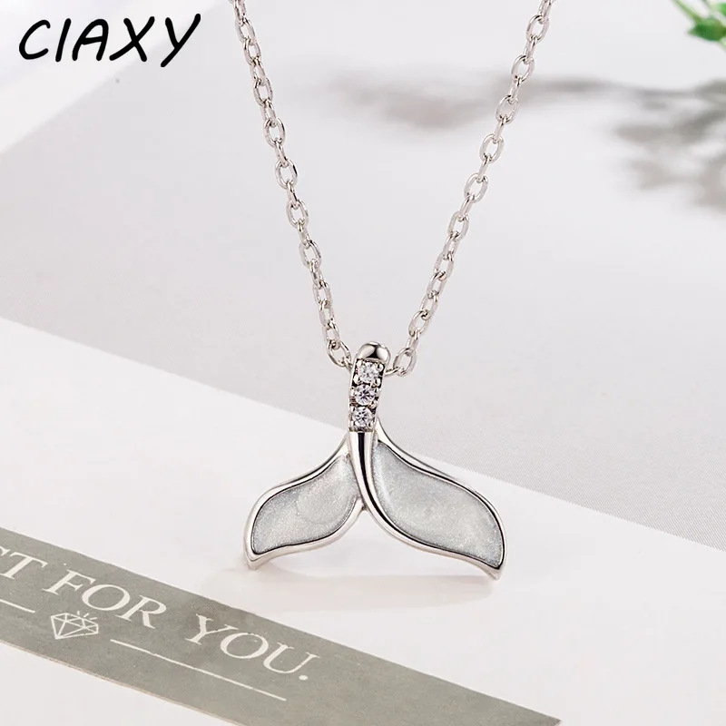 CIAXY-Silver-Color-Tail-Fishtail-Necklaces-for-Women-Temperament-Oil ...