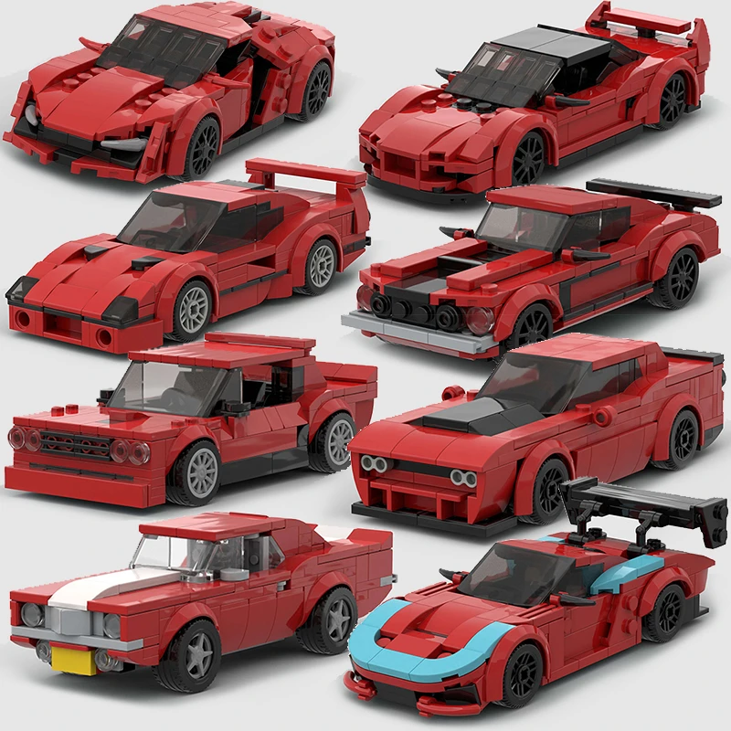 Moc Racing Sports Car Vehicle City Speed Champion Racer Technique ...