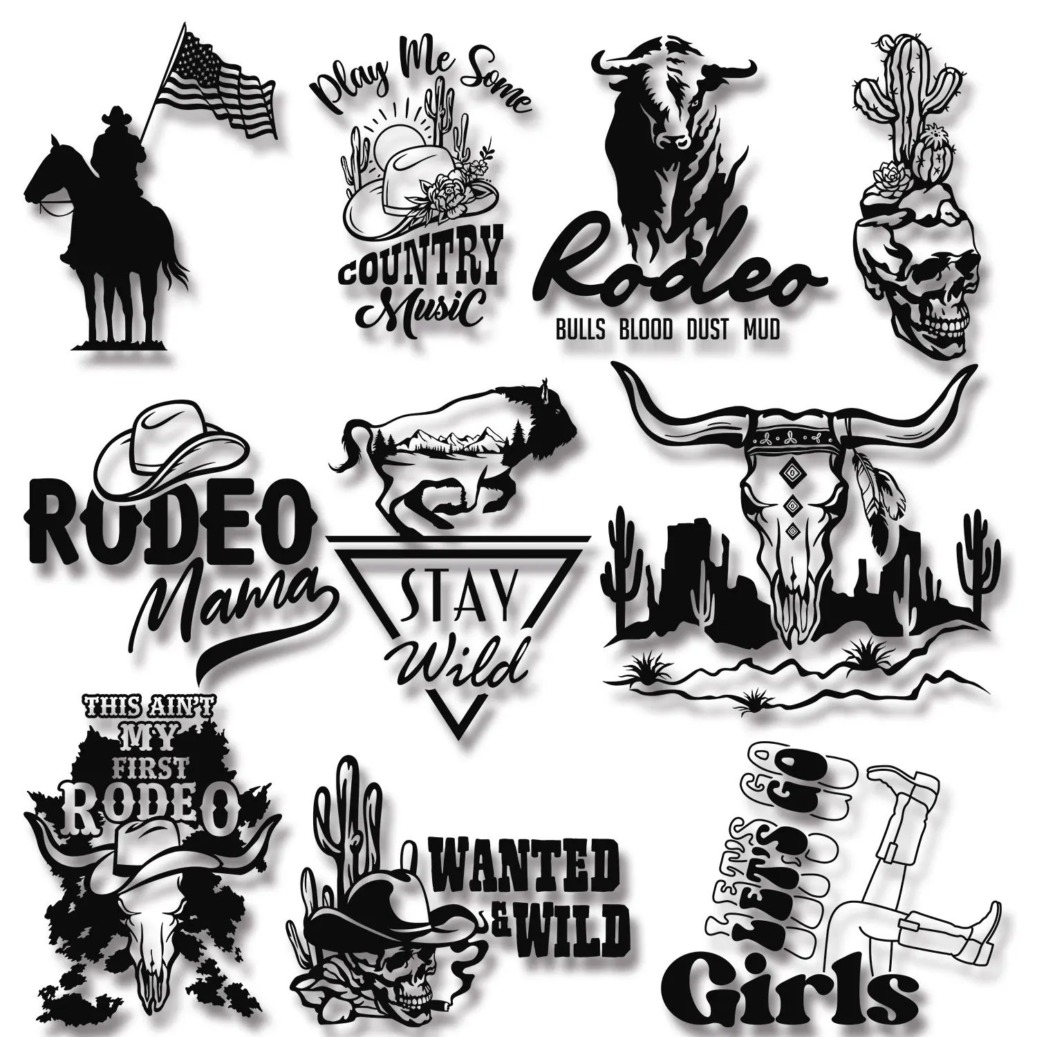 Not My First Rodeo Roam Free Wild West Vintage Style Individuality Iron ...