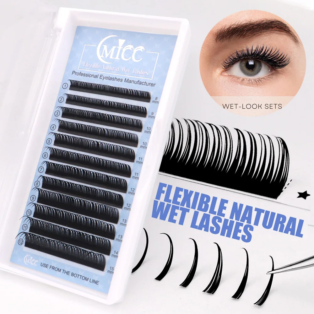 CMICC 0.03/0.05/0.07 Wet Lashes Cosplay Flexible Soft False Spikes ...
