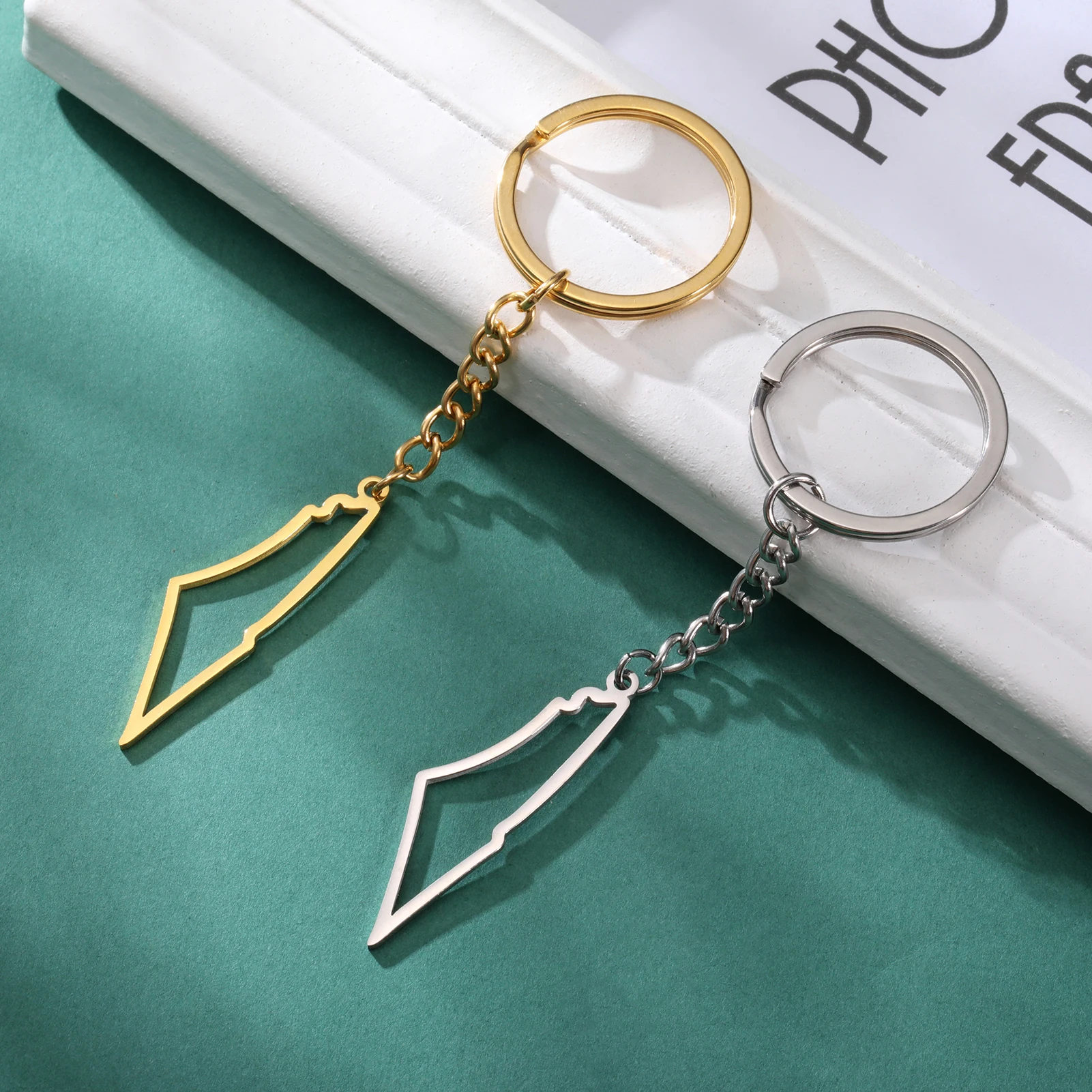 Kkjoy-Stainless-Steel-Metal-Map-Pendant-Keychain-for-Women-Men-Country ...