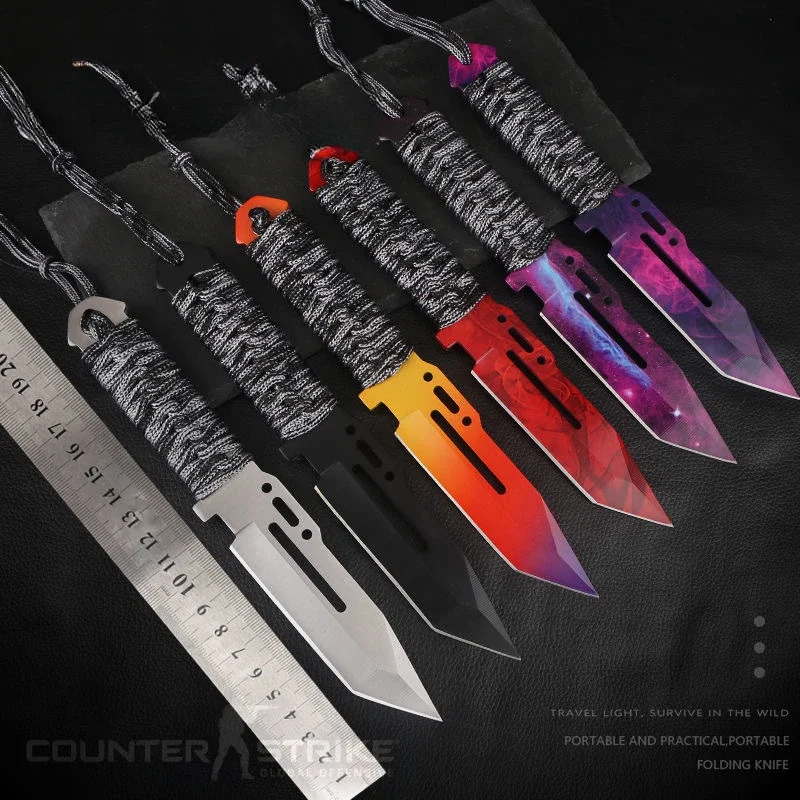 Creative-Tethered-Survival-Hunting-Knife-Field-Self-Defense-Outdoor ...