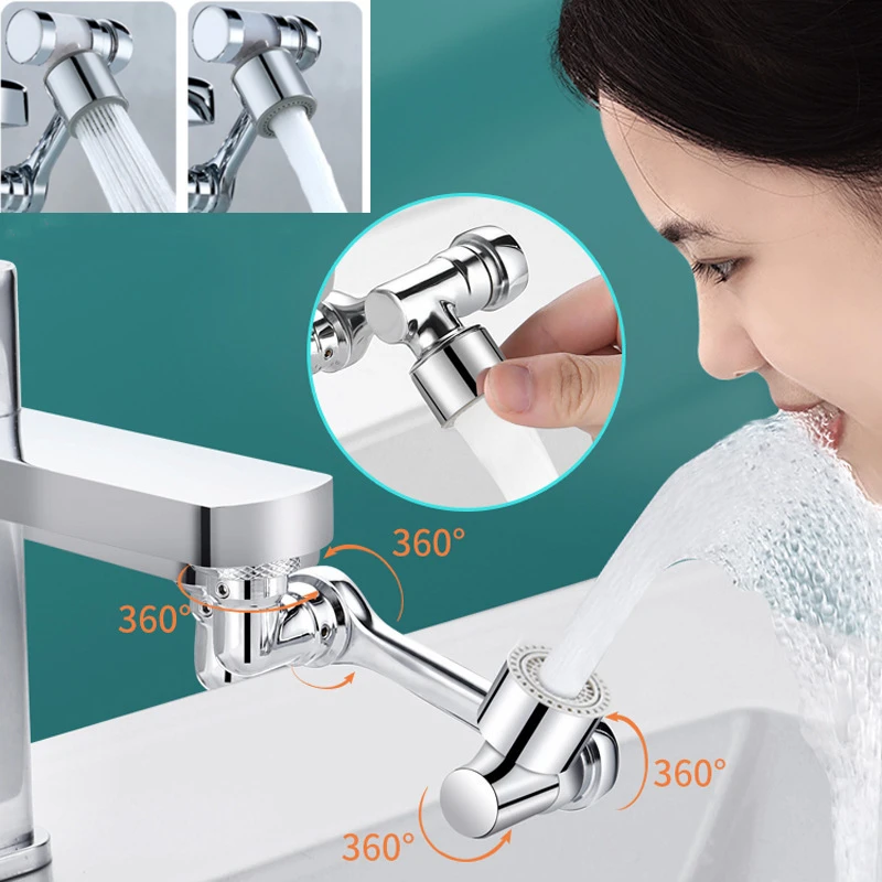 All-copper Metal Rotatable Multi-function Expansion Faucet Aerator 1440 ...