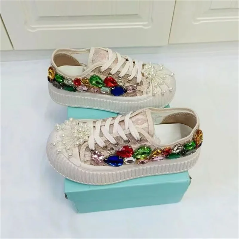 Handcrafted gemstone rhinestone tassel beaded canvas shoes Wedding ...