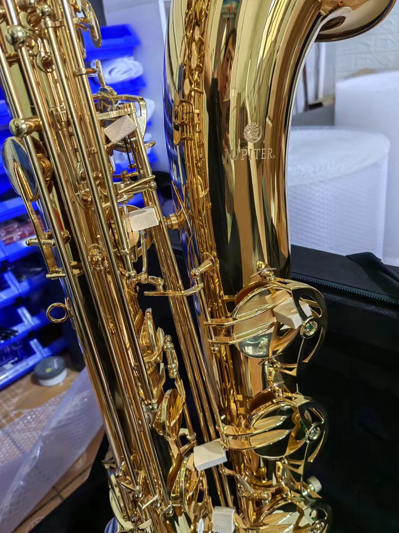 New-Professional-Baritone-Instrument-Saxophone-Gold-Nickel-With-Keys-Eb ...