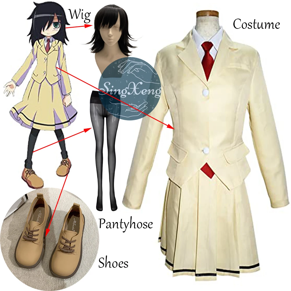SingXeng Anime WataMote Tomoko Kuroki Cosplay Costume Customize Women ...
