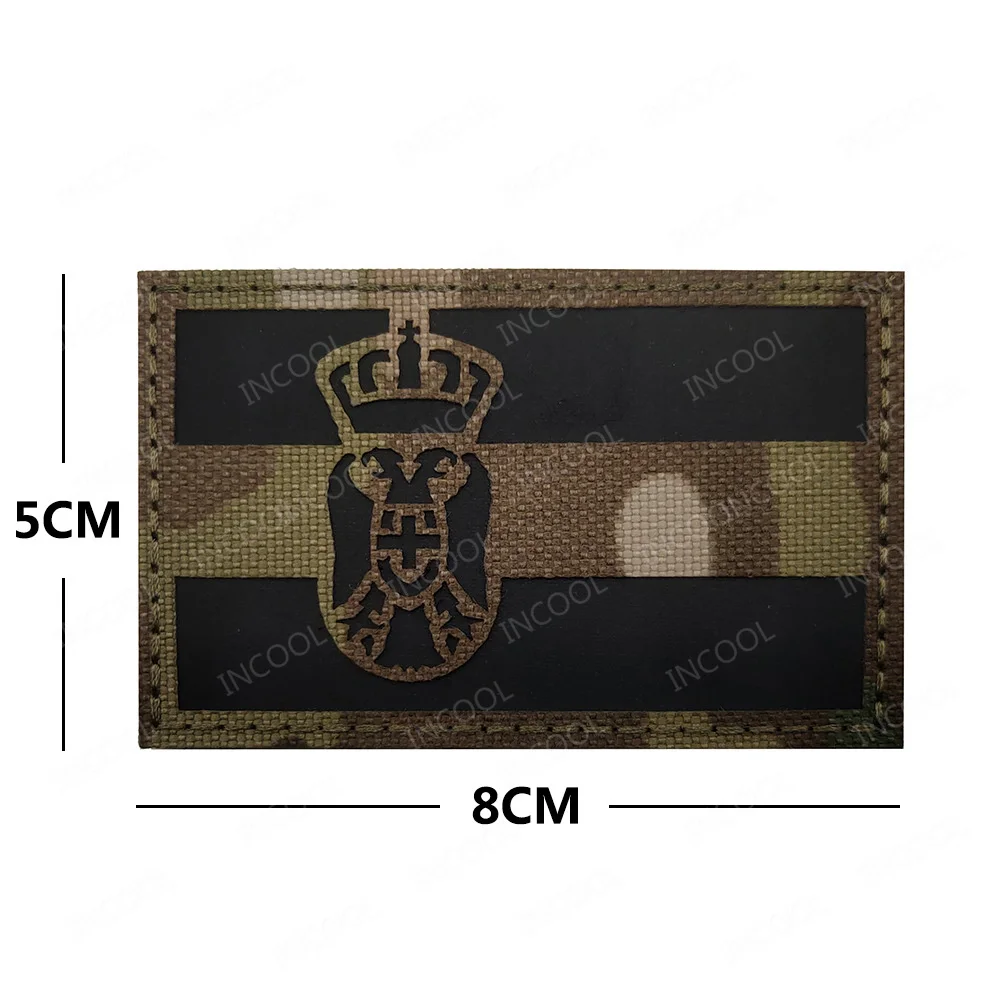 Serbia-IR-Reflective-Flag-Patches-Embroidered-Serbian-Appliqued-PVC-Rubber-Stripes-Patch-For ...