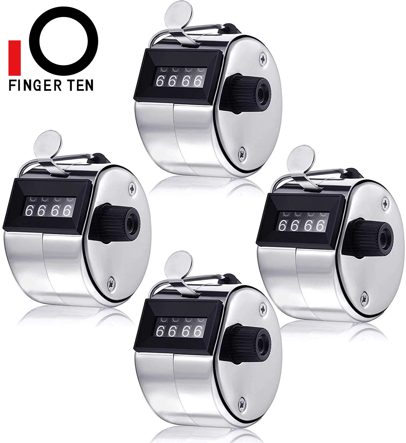 4 Pcs Mini Golf Counter Number Silver With Metal Finger Ring Hoop ...