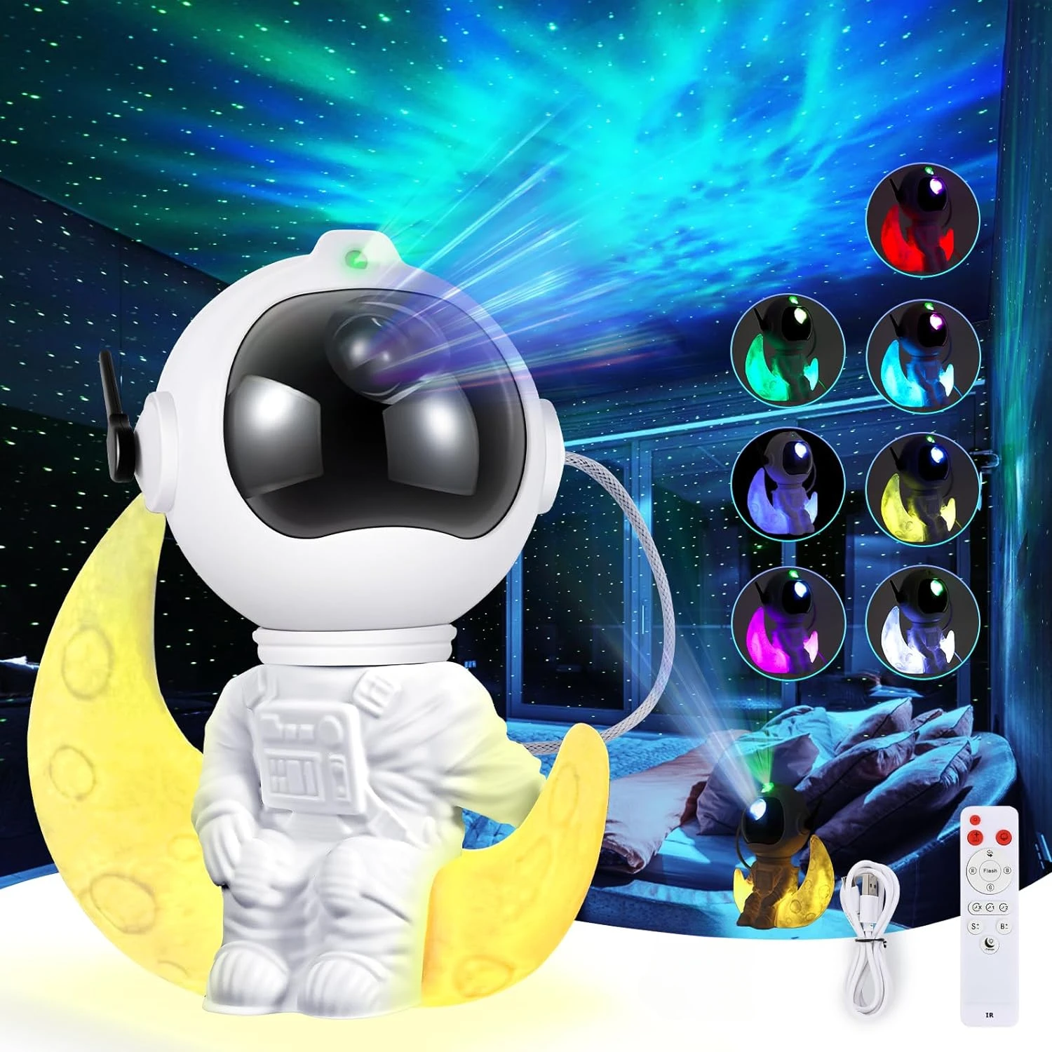 Astronaut-Galaxy-Projector-Night-Light-With-Remote-Control-Timing ...