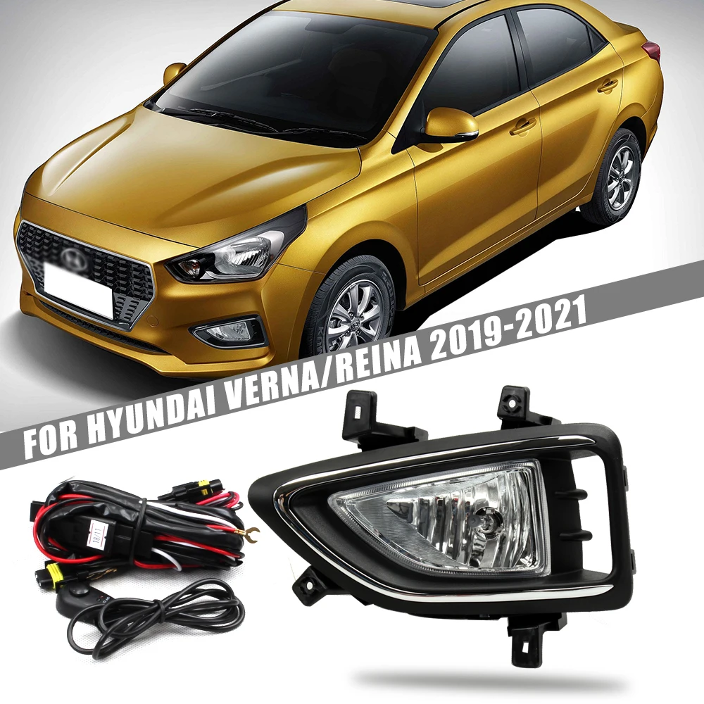 Front Bumper Fog Lamp Upgrade FOR Hyundai verna reina 2019 2020 2021 ...