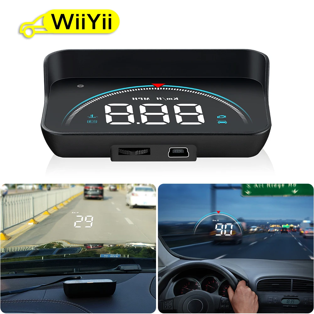 Car OBD2 HUD LED Front Display, OBD Windshield Projector Speed Scanner ...