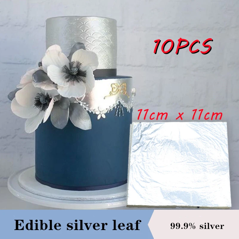 Silver Leaf Sheets Edible | Edible Silver Paper | Silver Edible Foil ...